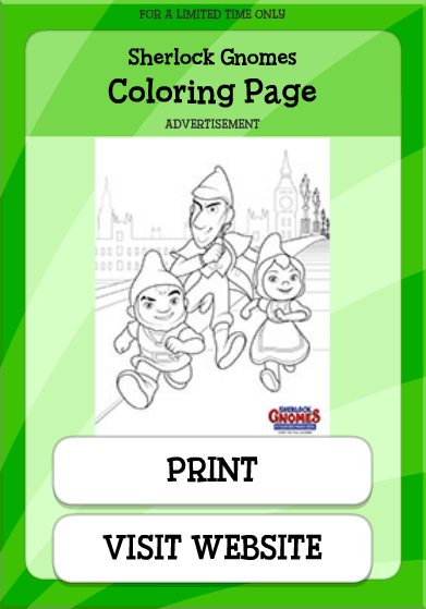 Sherlock Gnomes Coloring Page – 🏝 Poptropica Help Blog 🗺