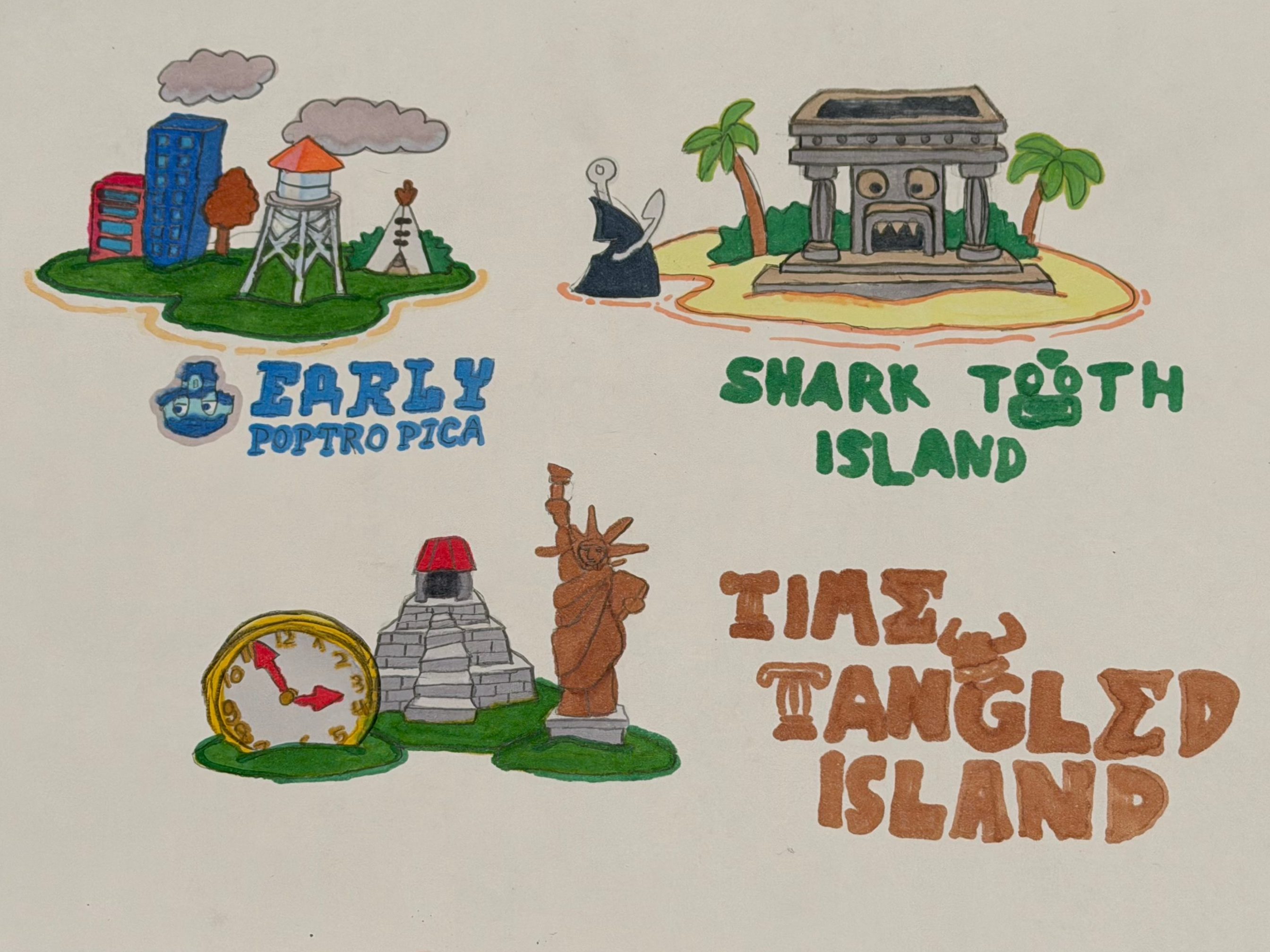 Drawing Poptropica Islands: Wave 1 🛕 – 🏝️ Poptropica Help Blog 🗺️